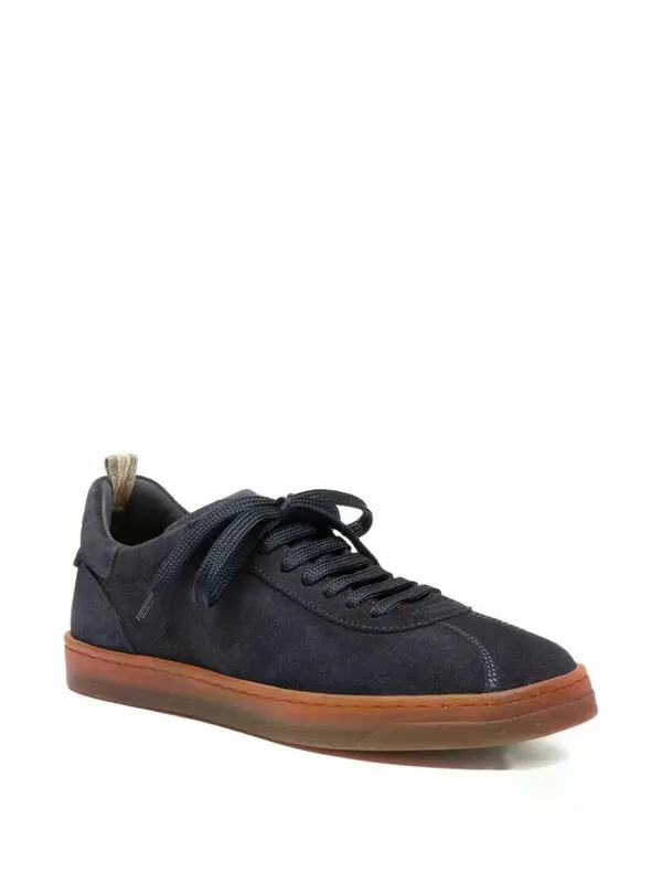 Officine Creative Karma Lace Up Round Toe Sneakers - Blue