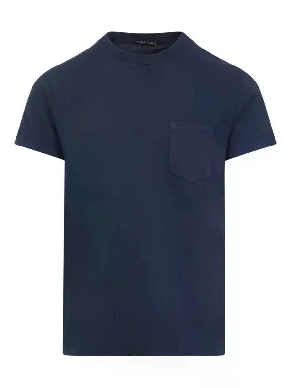 TOM FORD Patch-pocket Short-sleeve T-shirt - Blue