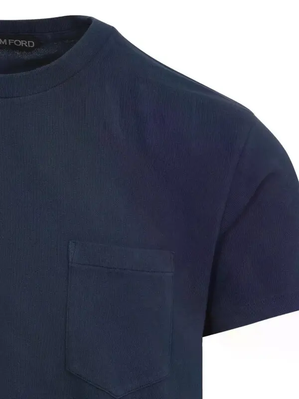 TOM FORD Patch-pocket Short-sleeve T-shirt - Blue