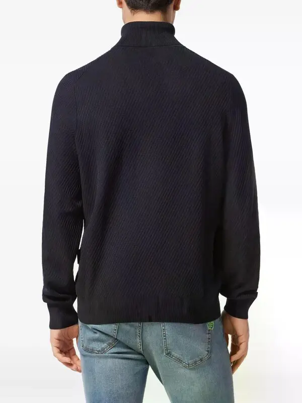 Philipp Plein Logo-patch Turtleneck Sweater - Black