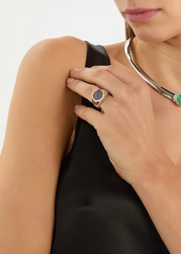 LEGIER Stone-embellished Signet Ring