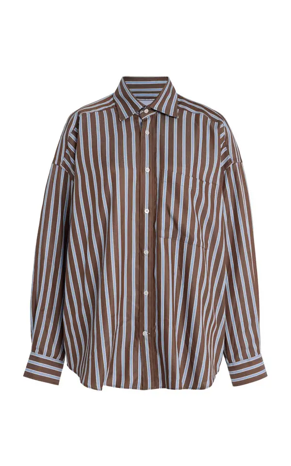 WITH NOTHING UNDERNEATH Striped Oversized Shirt - Stripe