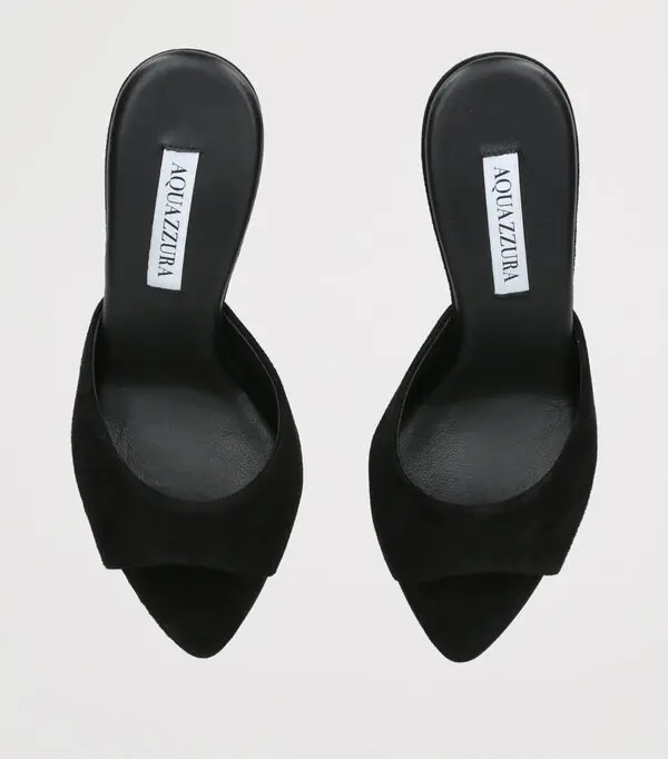 AQUAZZURA Suede Bisous 85 Mules