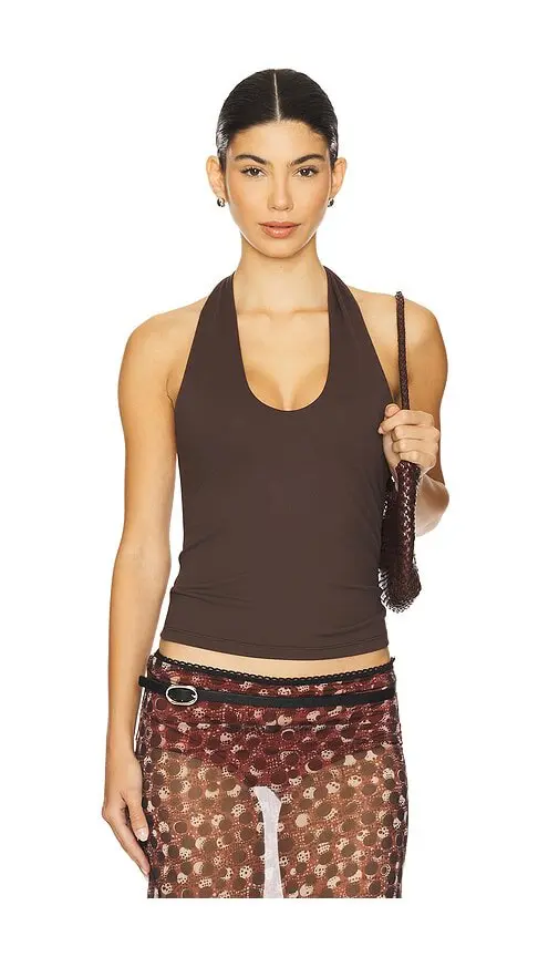 Susana Monaco Urban Halter Top - Brown