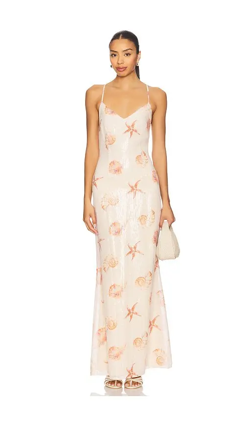 RUNAWAY THE LABEL Niyah Sequin Maxi Dress - Nude