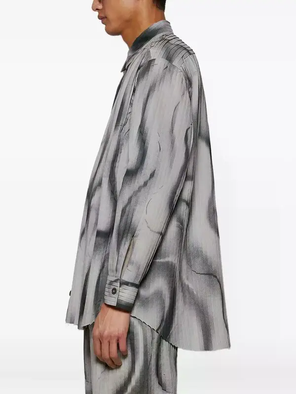 CASELLA MEYER Pleated Print Shirt