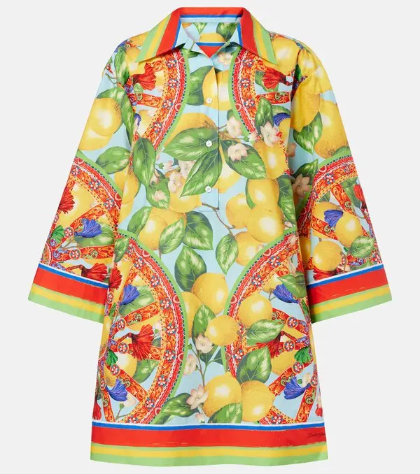 Dolce & Gabbana Oversized Printed Cotton Shirt