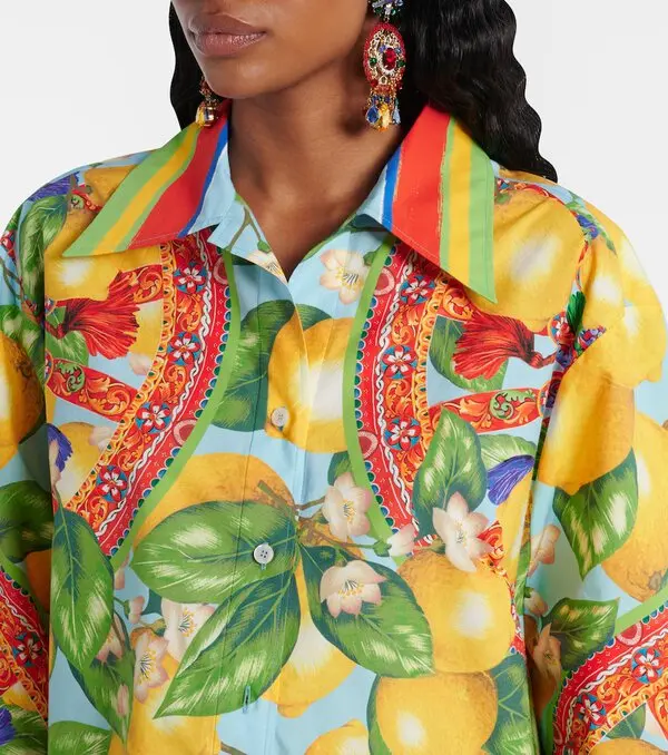 Dolce & Gabbana Oversized Printed Cotton Shirt