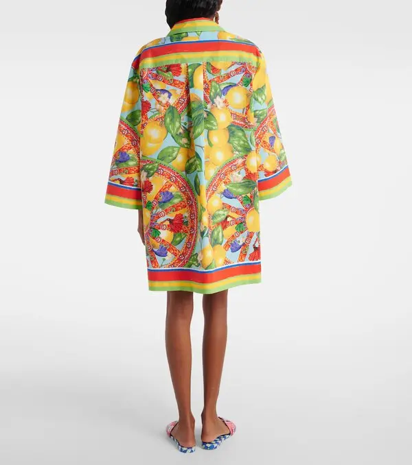 Dolce & Gabbana Oversized Printed Cotton Shirt