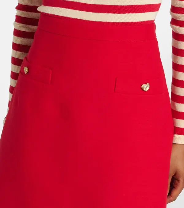 Valentino Garavani Wool And Silk Crepe Couture Miniskirt