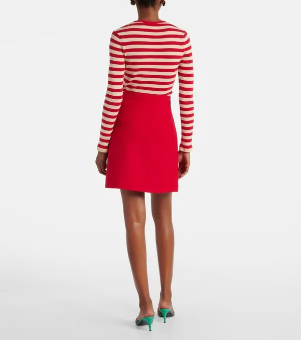 Valentino Garavani Wool And Silk Crepe Couture Miniskirt