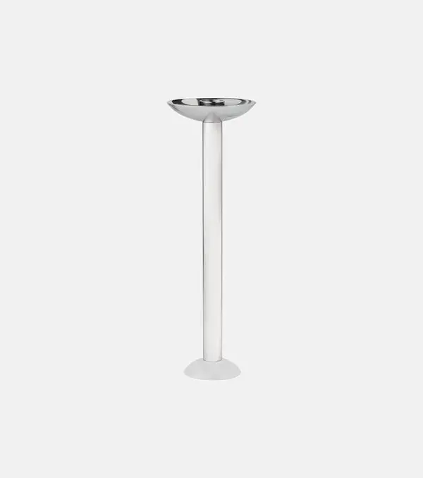 LOUISE ROE Champagne Low Stainless Steel Candle Holder - Silver