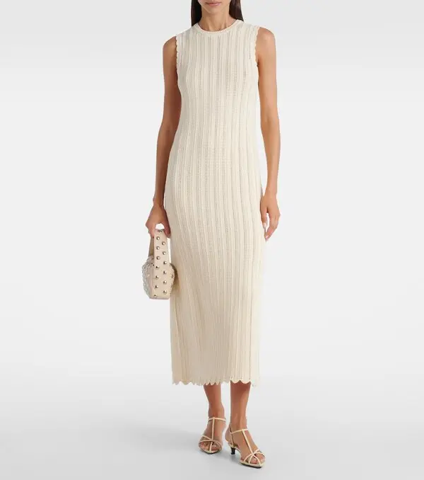 Altuzarra Sissi Open-knit Cotton Midi Dress