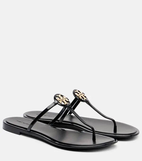 Tory Burch Embellished Thong Sandals - Black