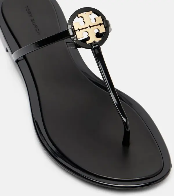 Tory Burch Embellished Thong Sandals - Black
