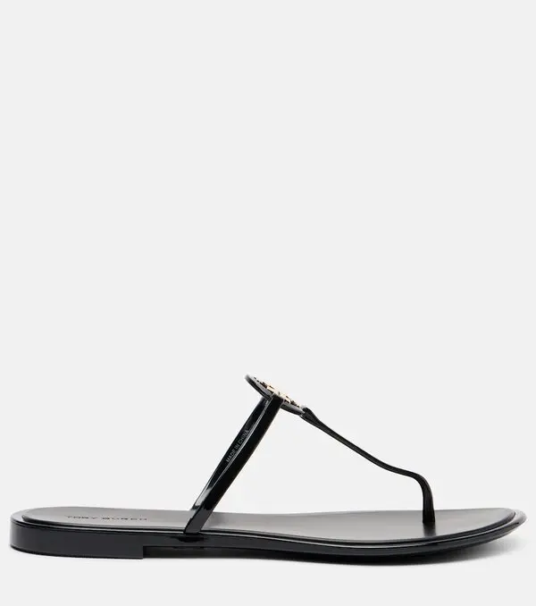 Tory Burch Embellished Thong Sandals - Black