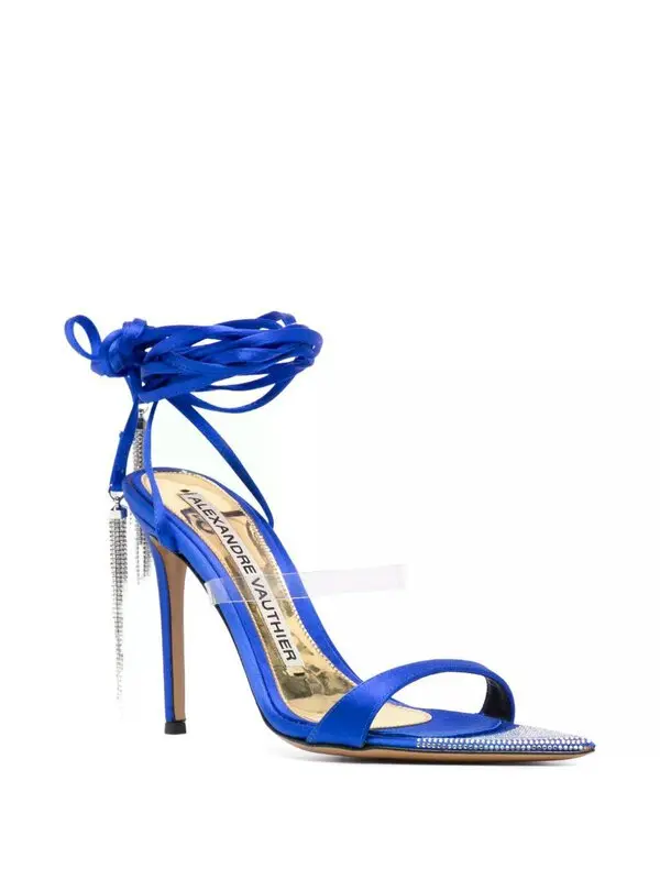 Alexandre Vauthier Rhinestone Embellished Leather Sandals