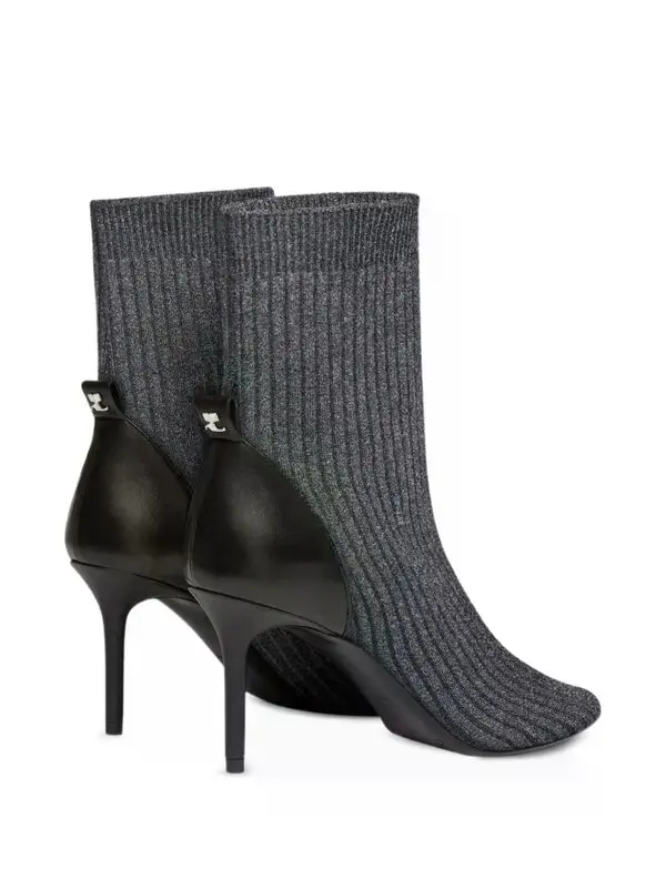 COURREGES Ribbed-knit Ankle Boots