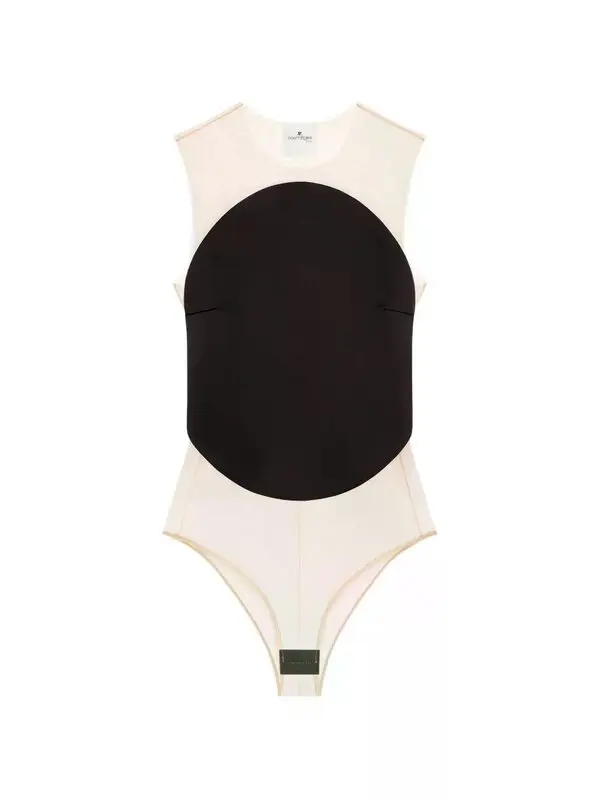COURREGES Asymmetrical Paneled Bodysuit