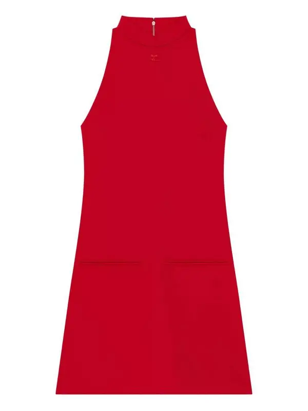 COURREGES High-neck Sleeveless Dress