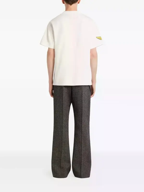 COURREGES Logo-print T-shirt - Neutrals