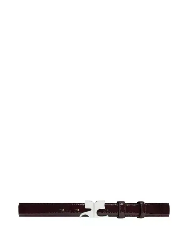 COURREGES Logo Buckled Leather Belt - Brown