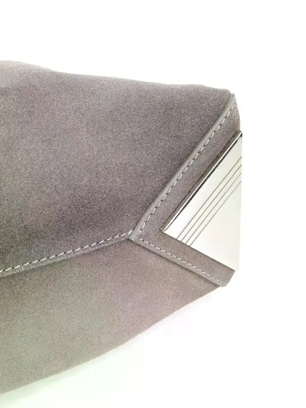Attico La Passeggiata Suede Shoulder Bag - Grey