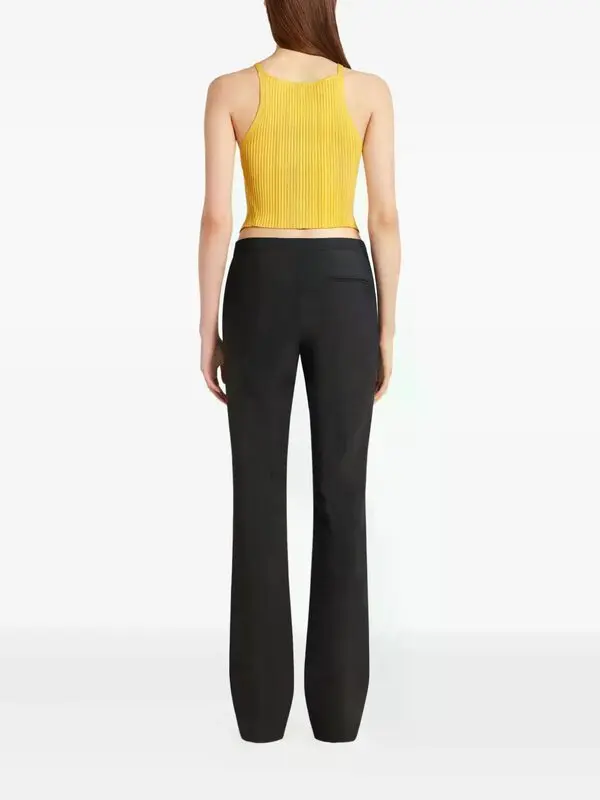 COURREGES Ribbed Tank Top - Yellow