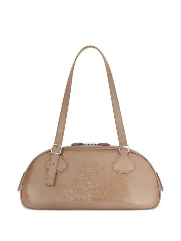 COURREGES Medium Friday Leather Shoulder Bag - Neutrals