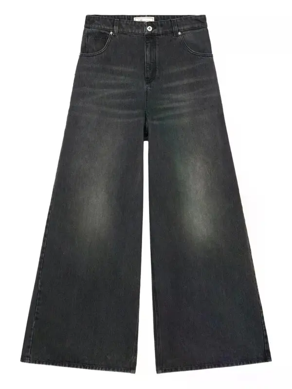 Blumarine Dark Wide Leg Jeans - Grey