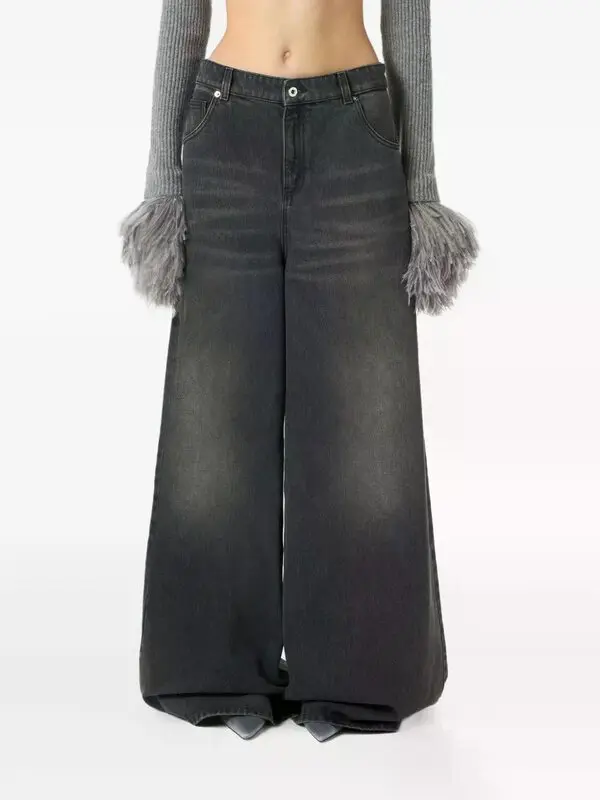 Blumarine Dark Wide Leg Jeans