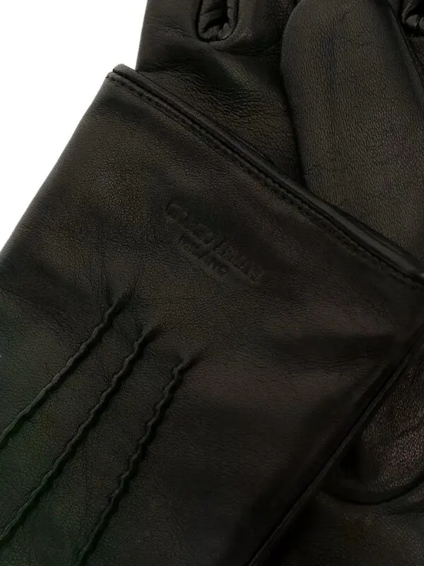 Giorgio Armani Logo-stamped Leather Gloves