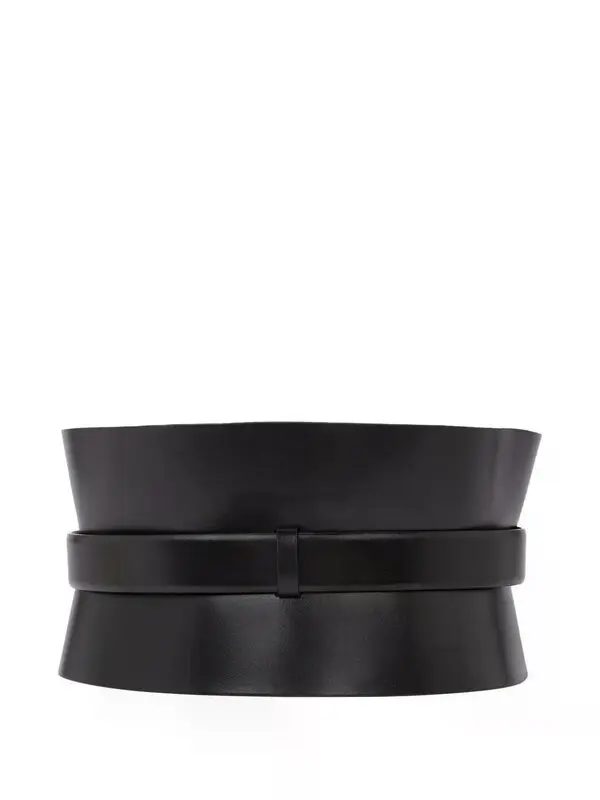 Karl Lagerfeld Wide Leather Belt