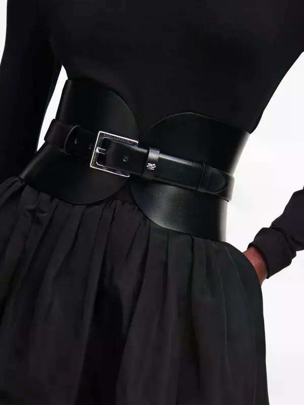 Karl Lagerfeld Wide Leather Belt