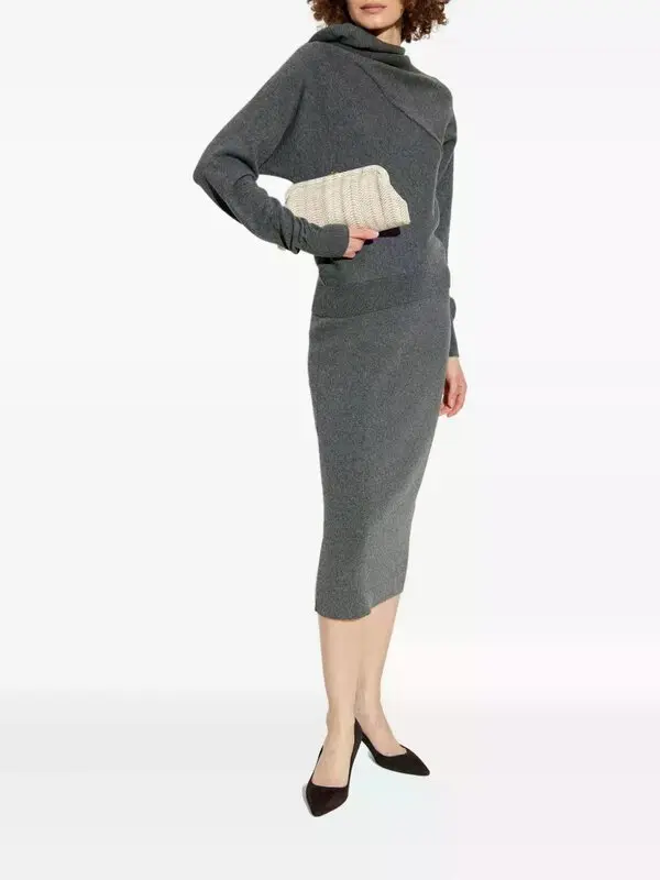 TOM FORD Ribbed Cashmere Midi Skirt