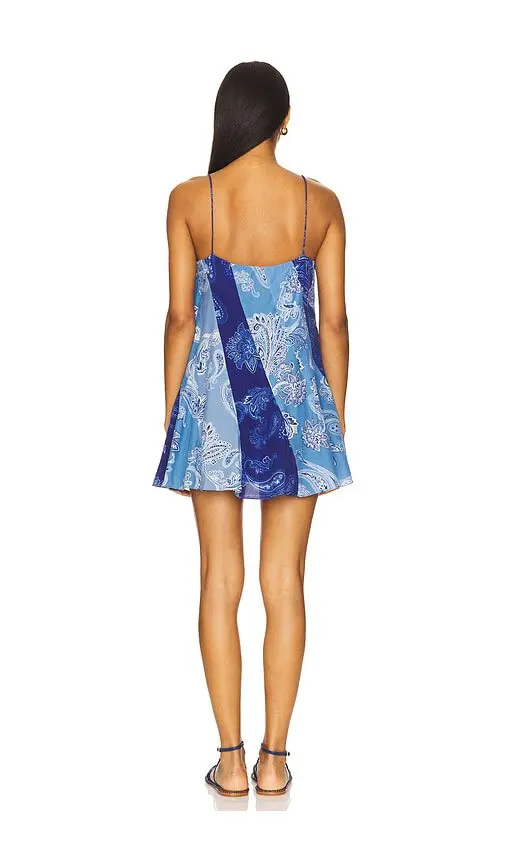 Rococo Sand Bias Cut Paneled Mini Dress In . Also