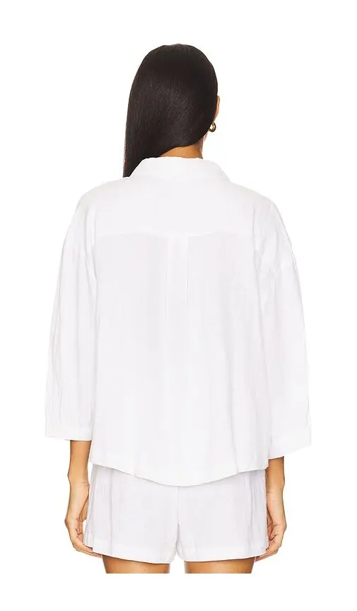 Eberjey Linen Blend Relaxed Sleeve Top