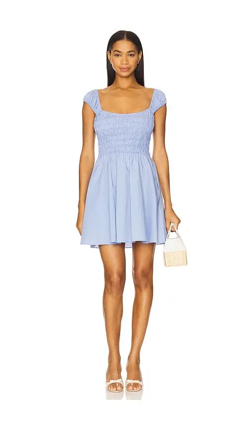 Faithfull The Brand Lene Mini Dress - Blue
