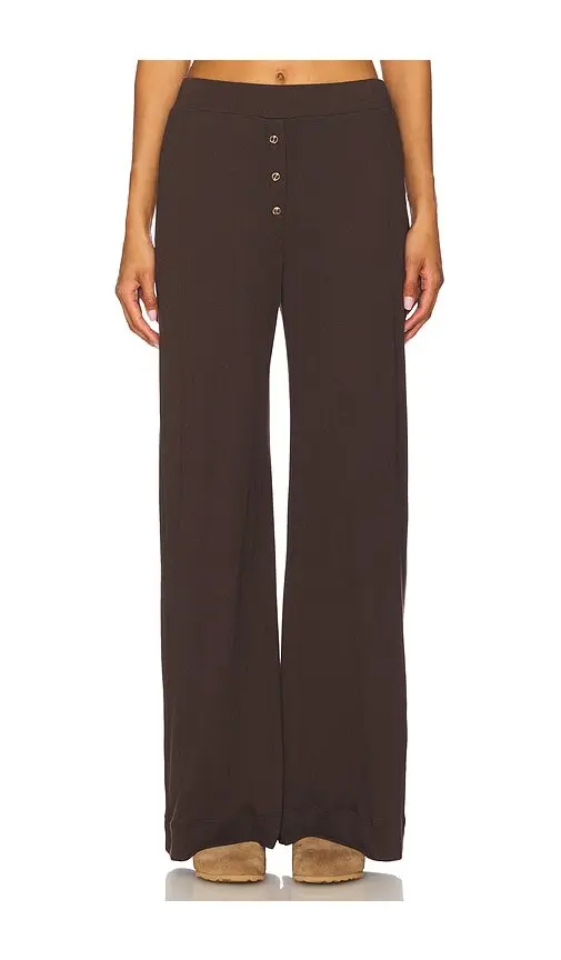 VIR VITA Pointelle Lounge Pant - Chocolate