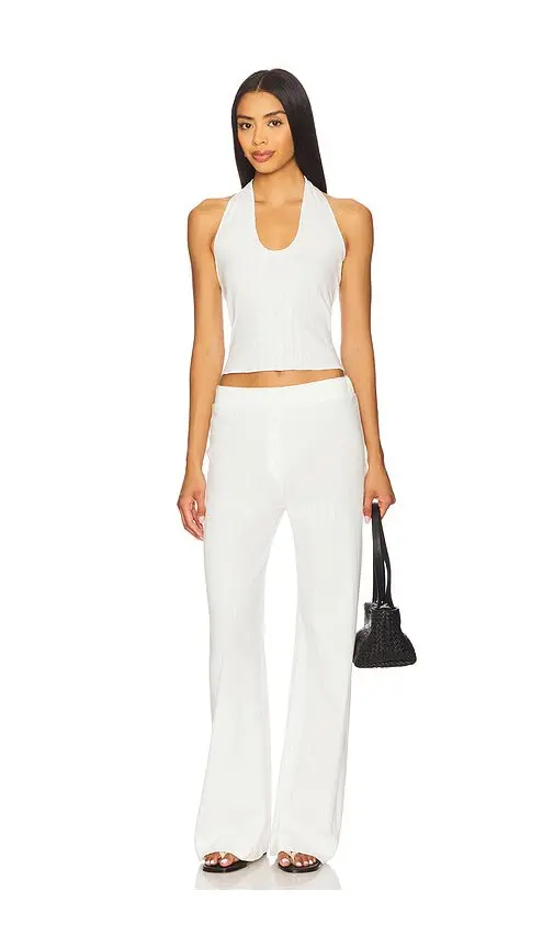 VIR VITA Pointelle Halter Top