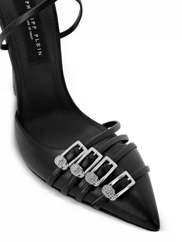 Philipp Plein Embellished Ankle Strap Pumps