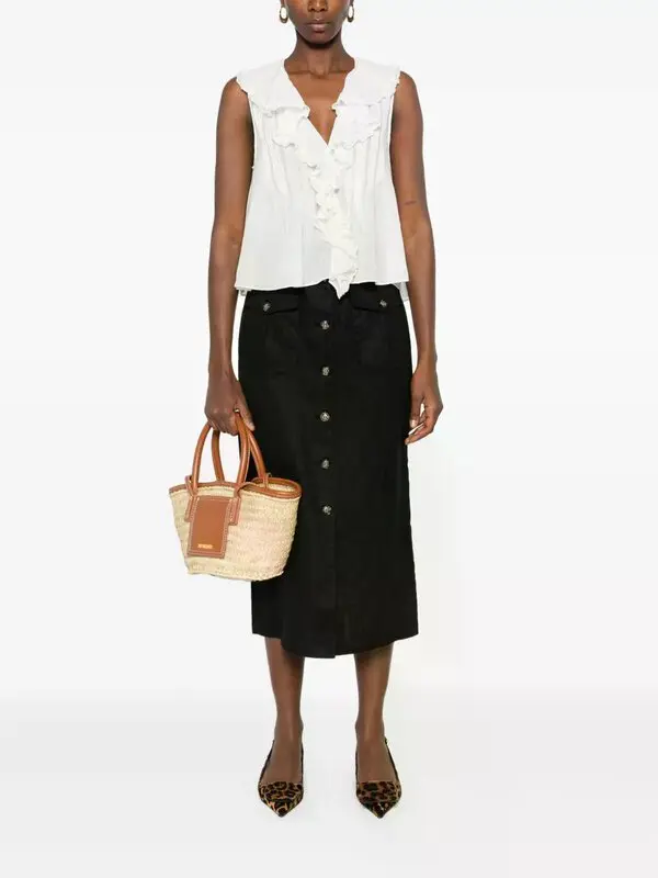 DÔEN Hilda Lace-trimmed Cotton Voile Sleeveless Top
