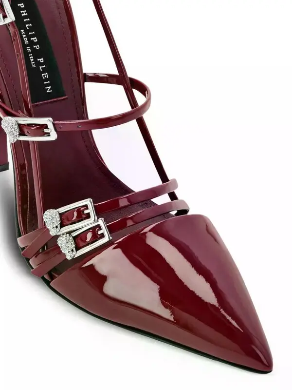 Philipp Plein Buckle-embellished Slingback Pumps - Red