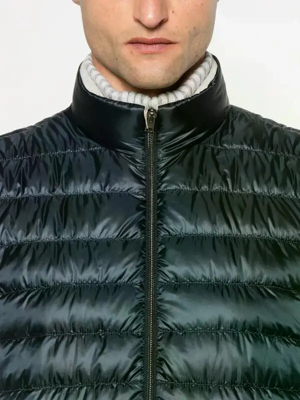 Herno Quilted Zip-front Gilet - Blue