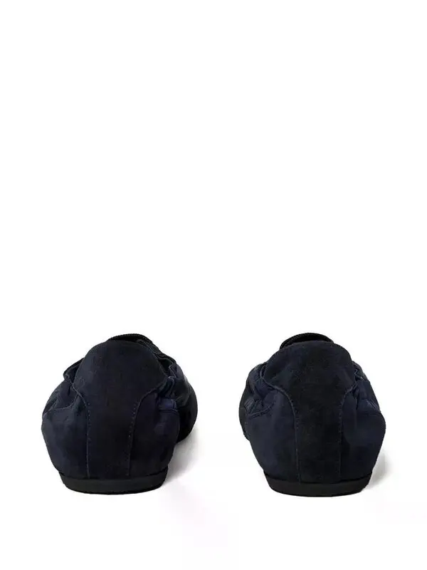 SCAROSSO Suede And Panelled Lace-up Sneakers - Blue