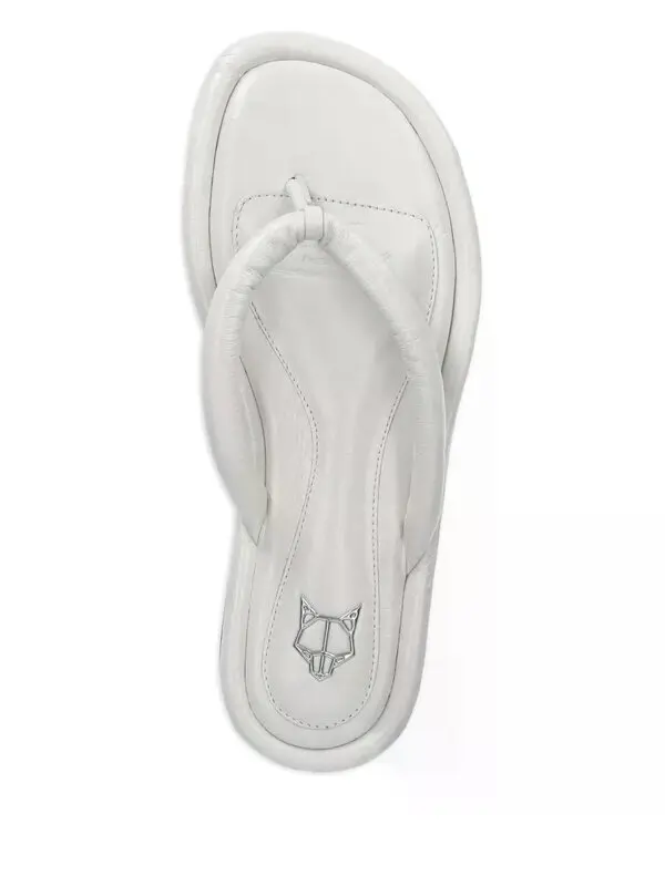 NAKED WOLFE Grenada Leather Thong Sandals