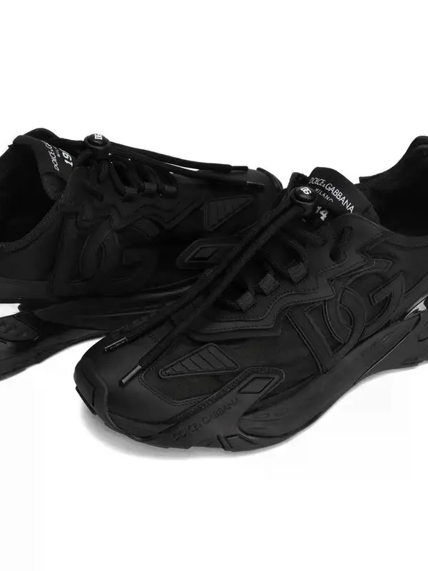 Dolce & Gabbana Panelled Lace-up Sneakers - Black