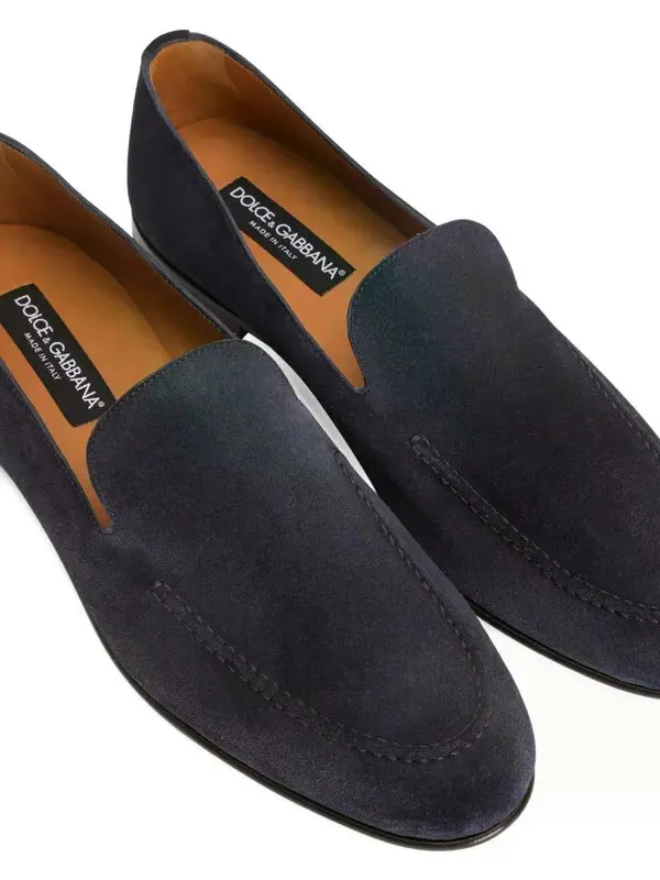 Dolce & Gabbana Suede Slip-on Loafers - Blue