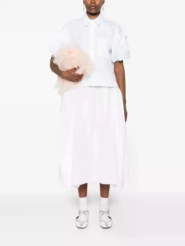 Simone Rocha Bow Hip-detailed Midi Skirt