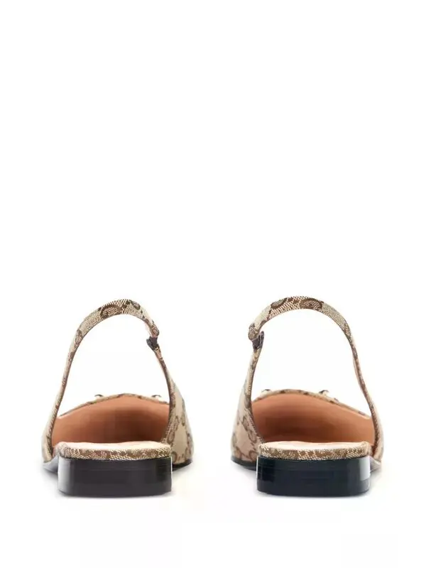 Gucci Monogram Slingback Ballerina Shoes